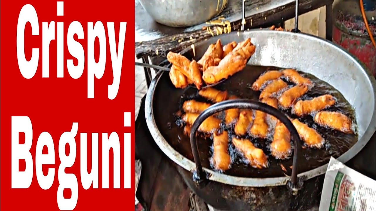Crispiest Beguni |Bengali Street Food |Chop Telebhaja - YouTube