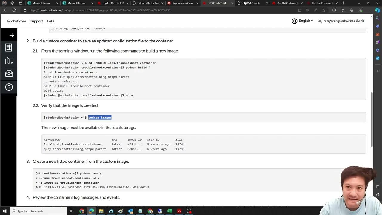 Section 8.4: Guided Exercise Configuring Apache Container Logs for Debugging - YouTube