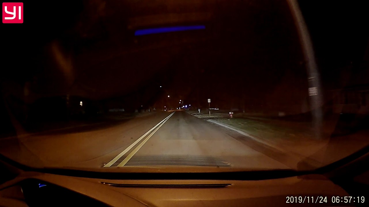 Yi Dash Camera night drive view. - YouTube