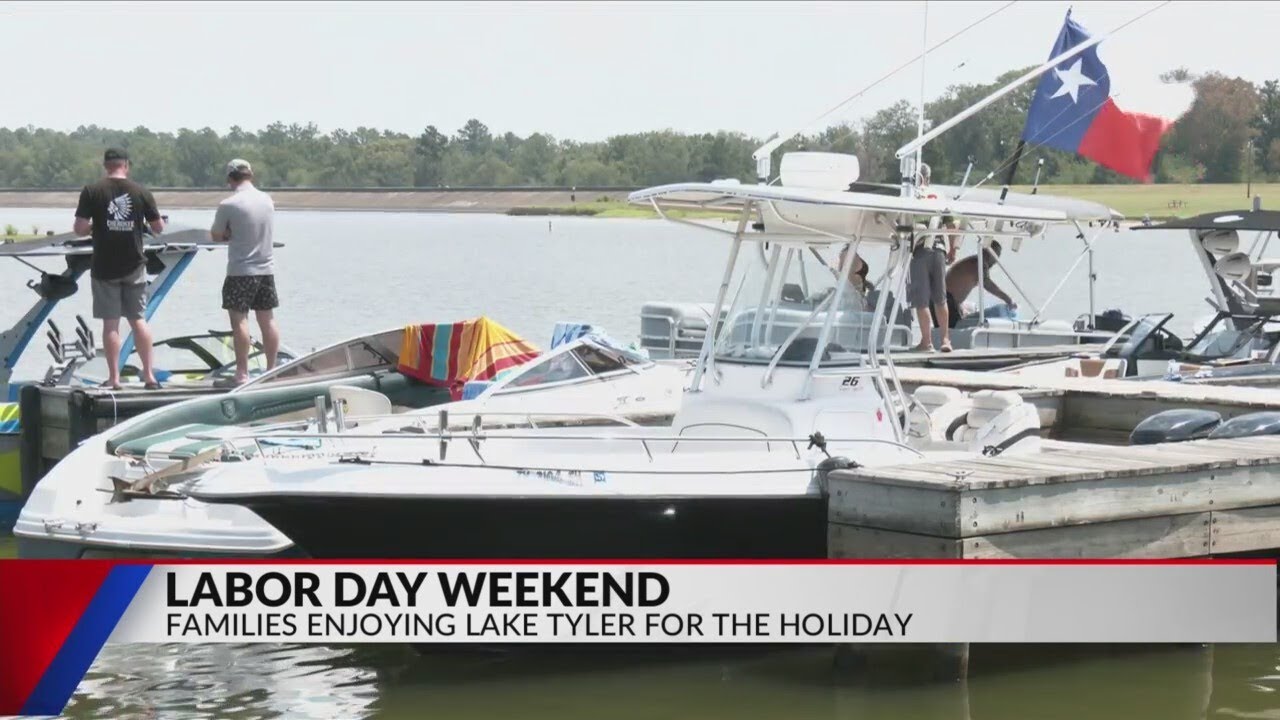 East Texas families hit Lake Tyler for Labor Day weekend - YouTube