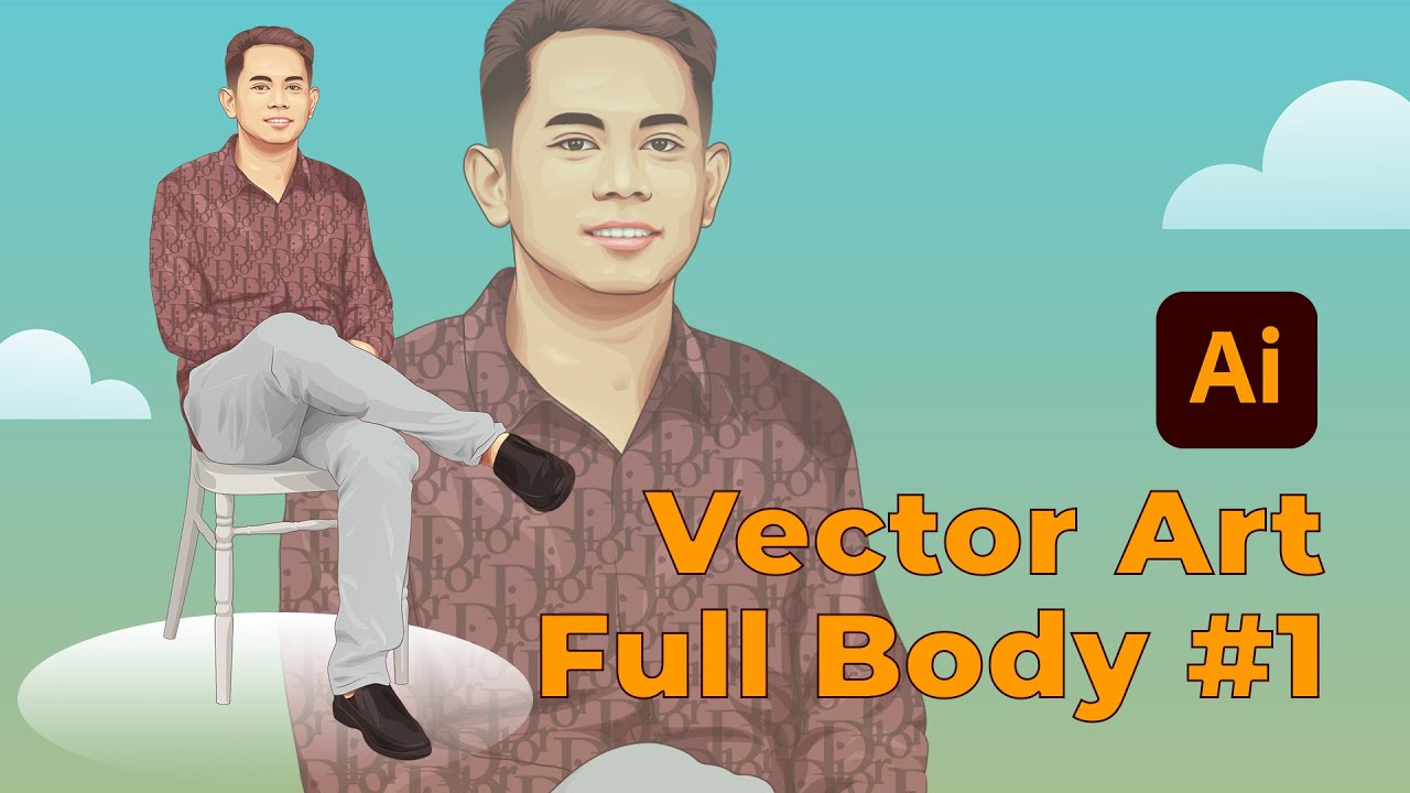 Vector Art Full Body Timelapse Part 1 | Adobe Illustrator - YouTube