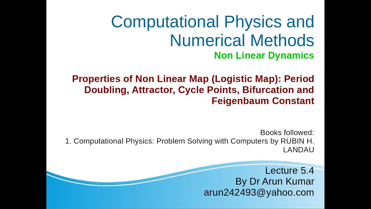 Lecture5.4:Properties of Non Linear Map:Period Doubling, Attractor ...