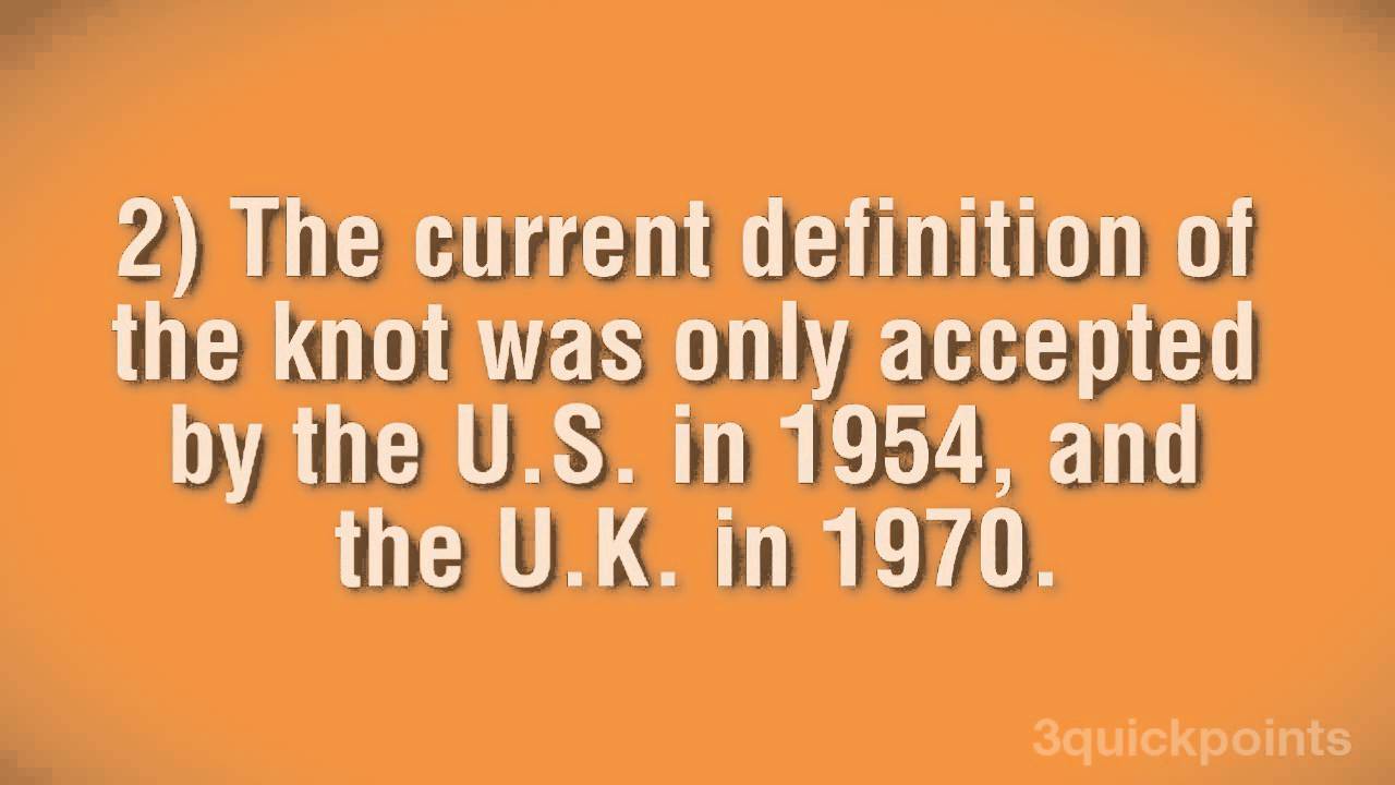 How Fast Is A Knot YouTube
