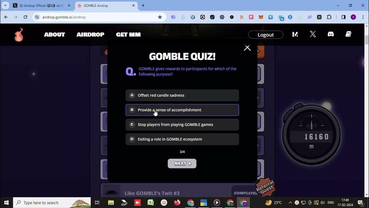 Gomble airdrop Quiz 2 Answers | gomble airdrop season 2 ! gamble airdrop ama code ! gambel ...