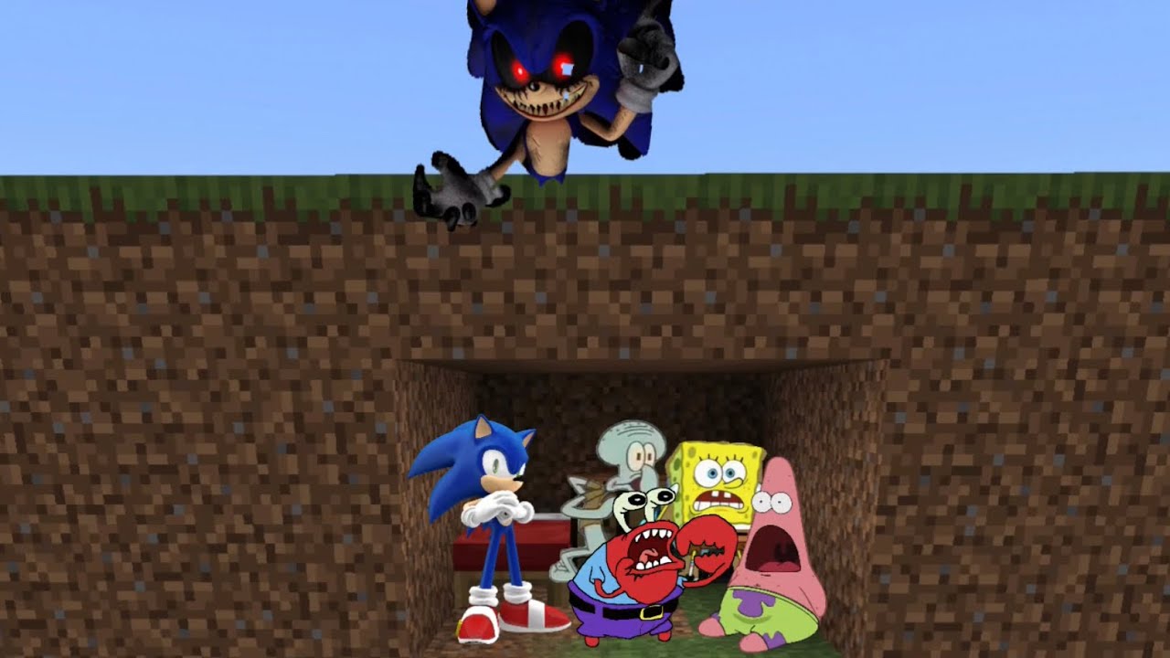 Minecraft HUNTER Sonic.Exe Vs 5 Speedrunners - YouTube