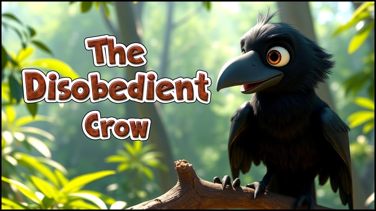 The Disobedient Crow | cartoon moral story | birds story | - YouTube