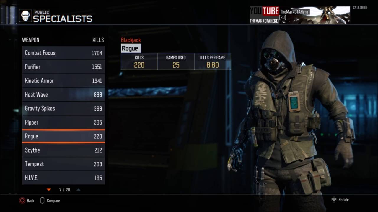 BO3: My Level 1000 Stats and Combat Record! (BO3 Combat Record) - YouTube