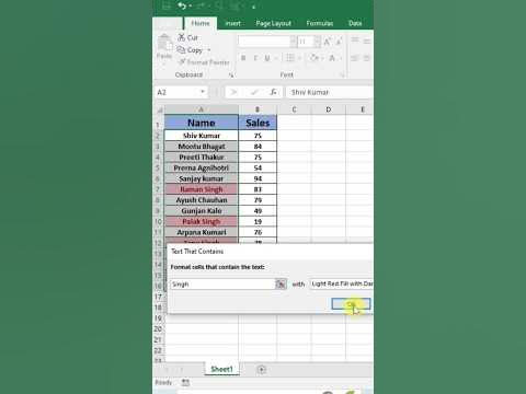 Highlight Specific Text in Column #shorts #short #exceltips #Excel #techvideos #cyberhubtech ...