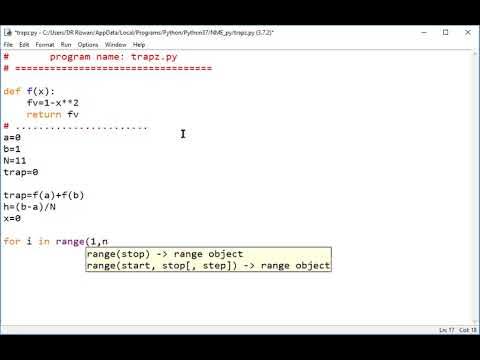 Trapezoidal Rule python program-1 - YouTube