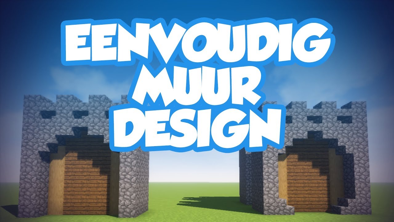 PLANETCRAFT MUUR TUTORIAL (Minecraft 1.13.2 Simple Wall Design) - YouTube