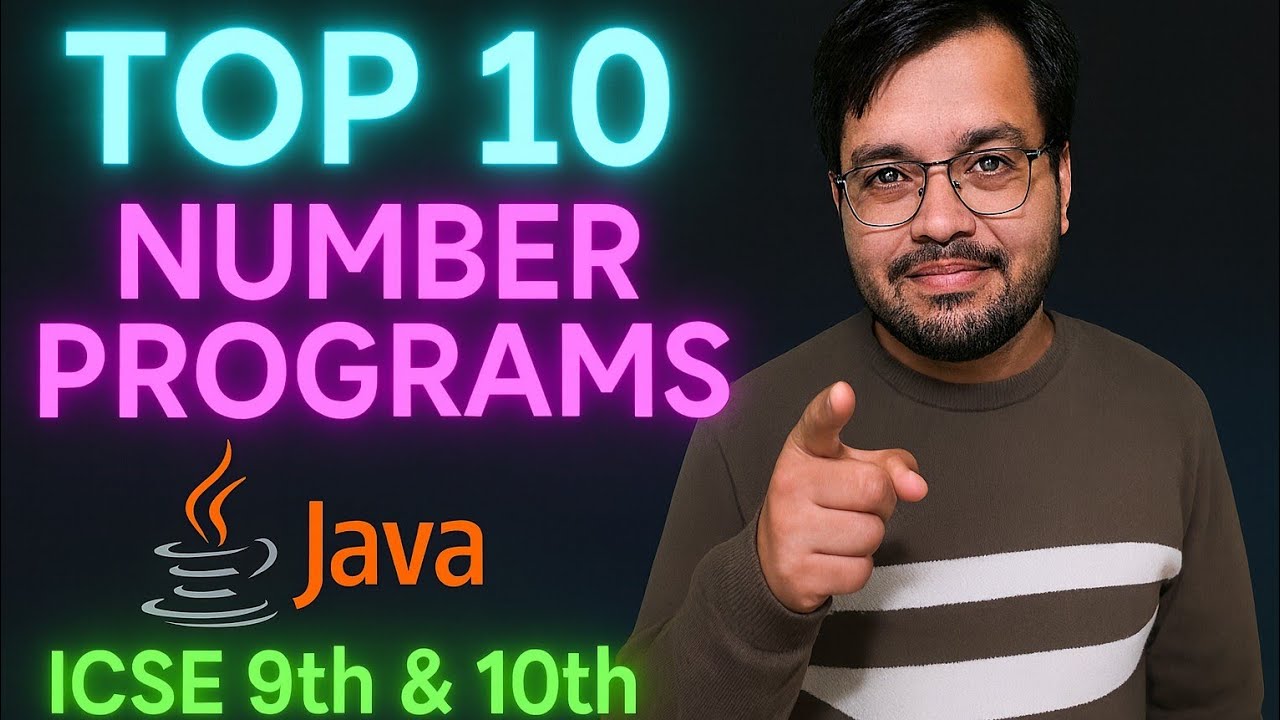 Top 10 Number Programs in Java for ICSE Computer Using While Loop by YP Computer Classes - YouTube