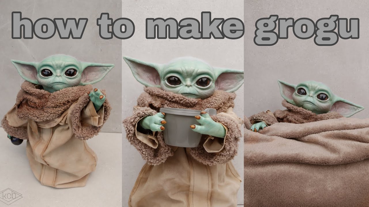 how to make grogu from the mandalorian starwars poseable puppet/doll ...