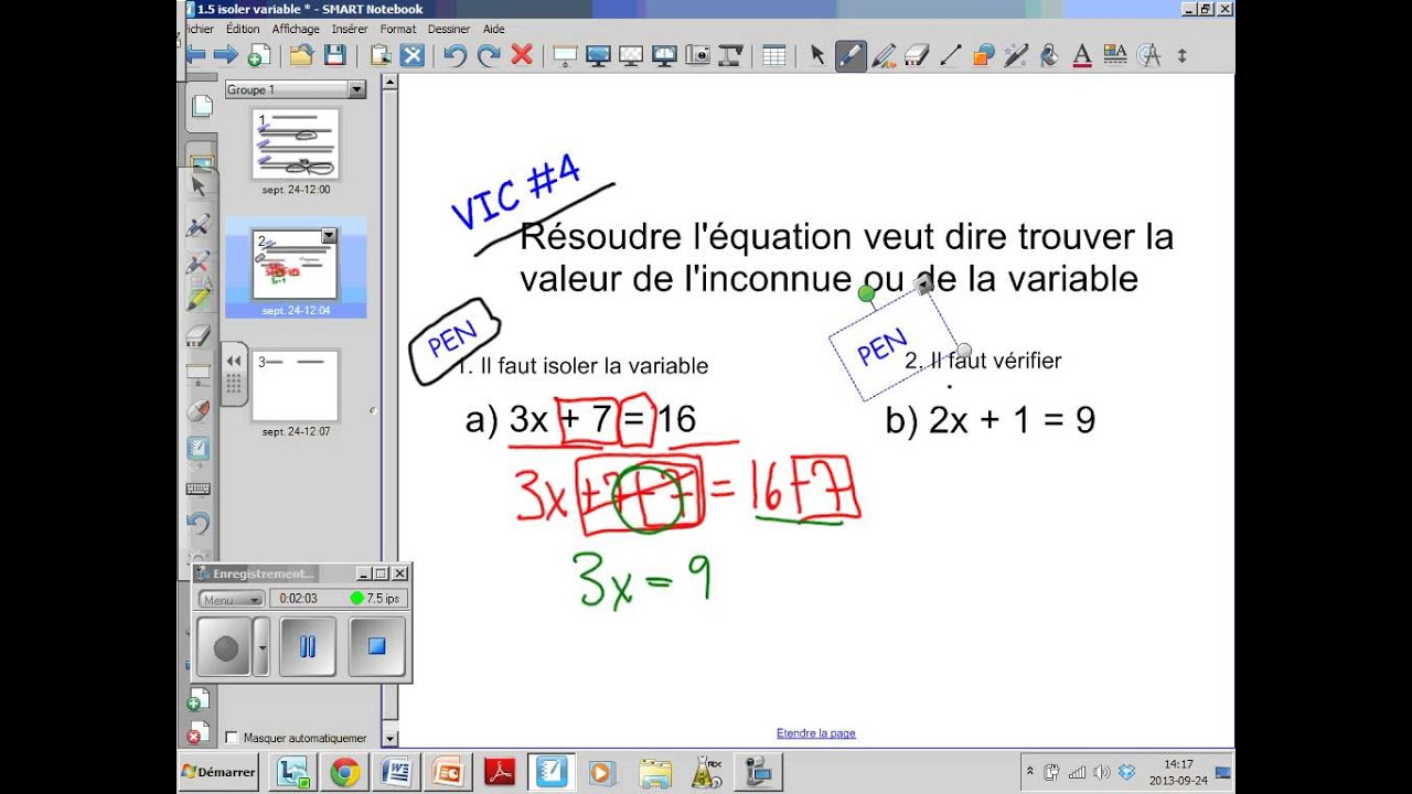 El Math 8 Isoler La Variable Youtube 4191