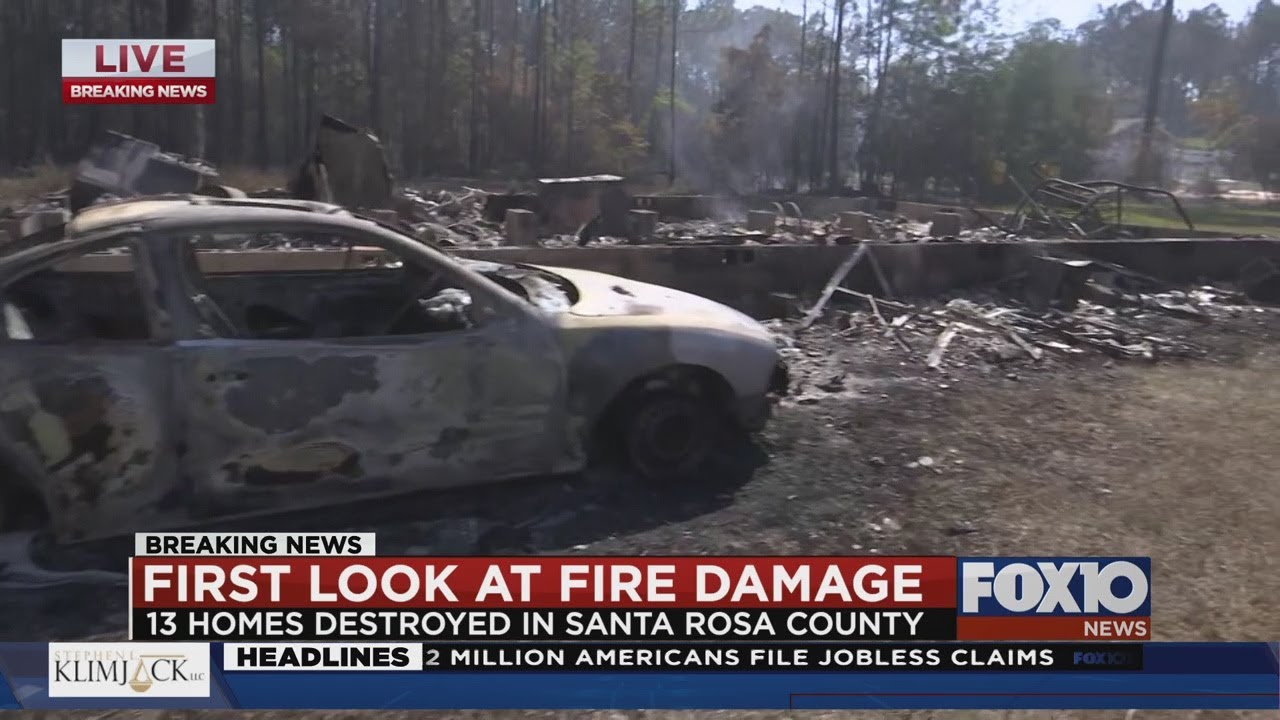 Several homes destroyed by swamp fire in Northwest Florida - YouTube