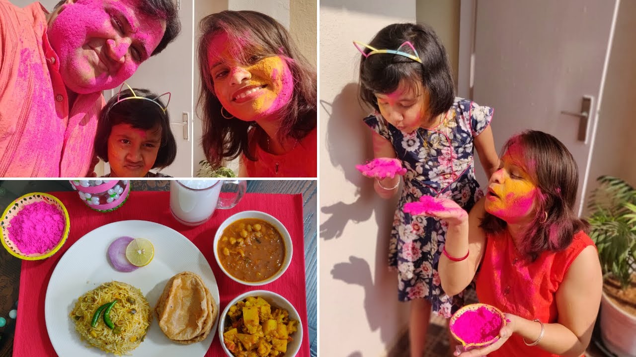 Vlog #165: Holi Celebration 2020 || Holi Special Lunch Recipes - YouTube