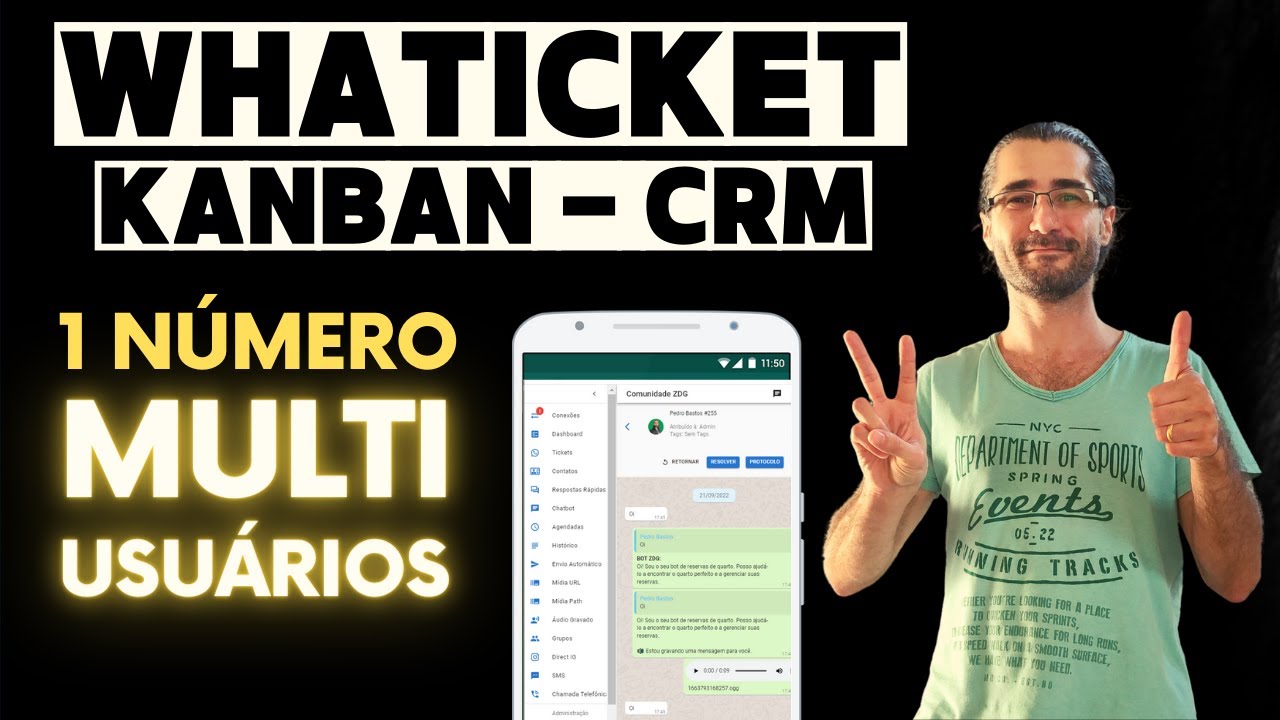 Kanban, transforme o seu Whaticket em um CRM poderoso como o Trello - YouTube