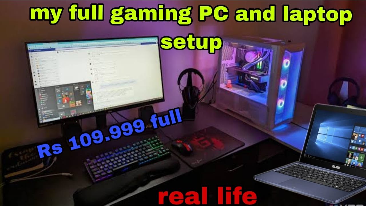 my full gaming pc and laptop setup in real life RS109,999 full setap 💸💸 ...