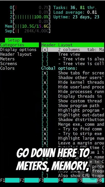linux: htop #coding #linux #linuxtutorials #linuxcommandlinetutorial #ubuntu #sysadmin - YouTube
