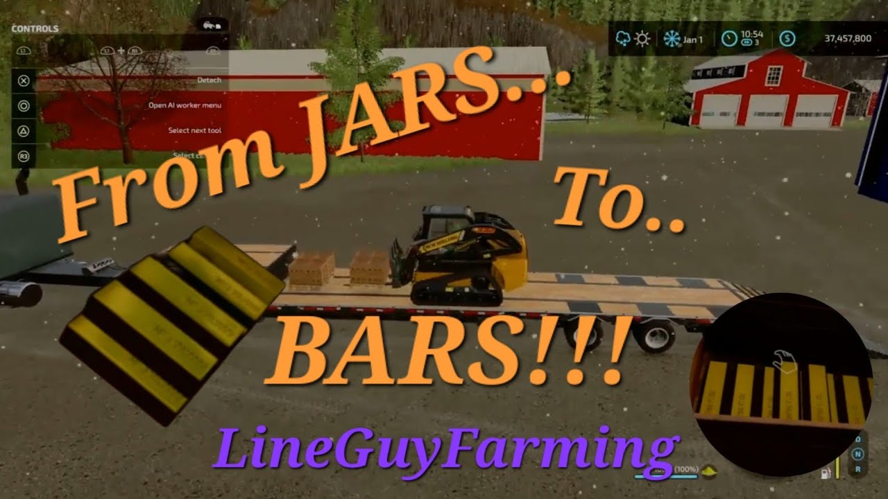 Turning Gold Jars Into Gold Bars!!! #FarmingSimulator22 - YouTube