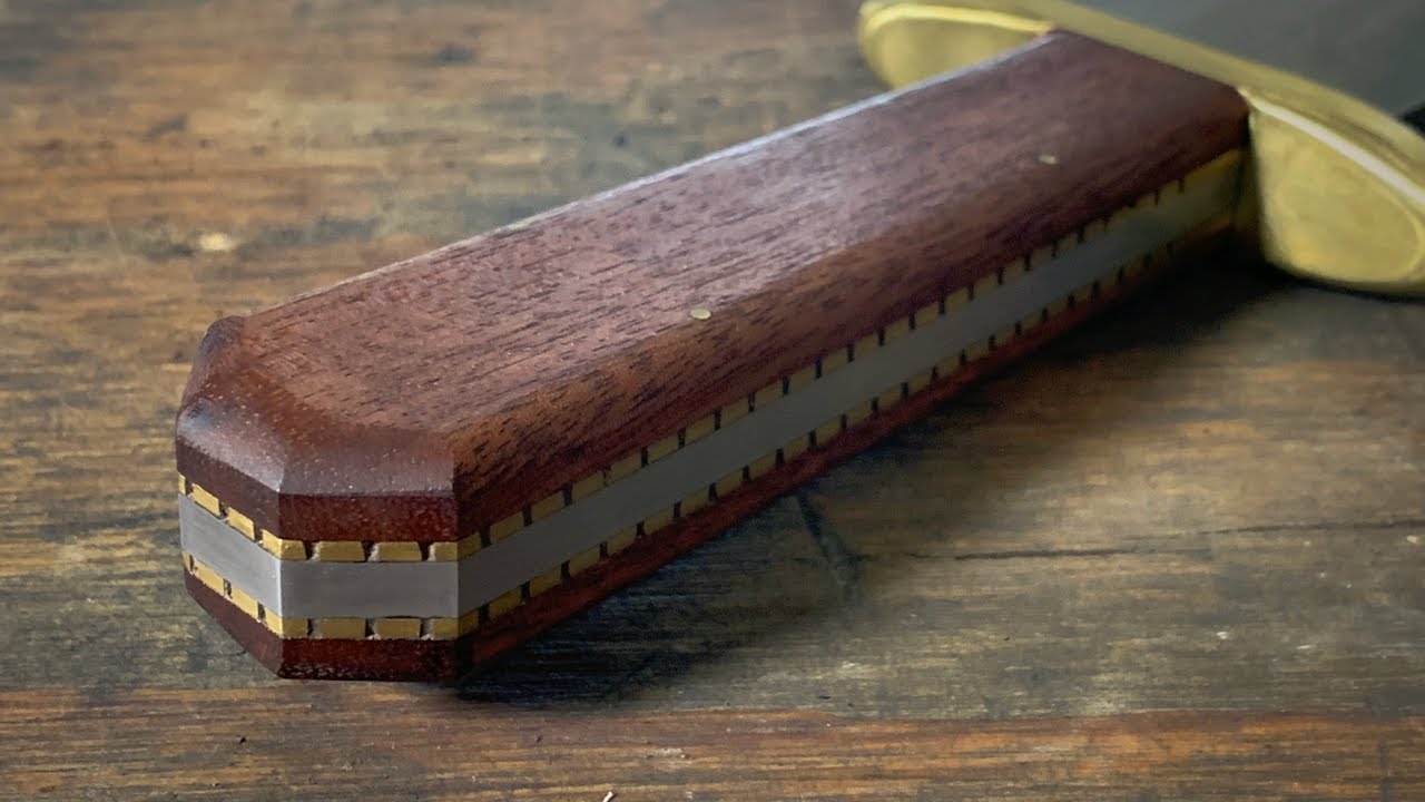 How to Make a Frame Handle for a Bowie knife - YouTube