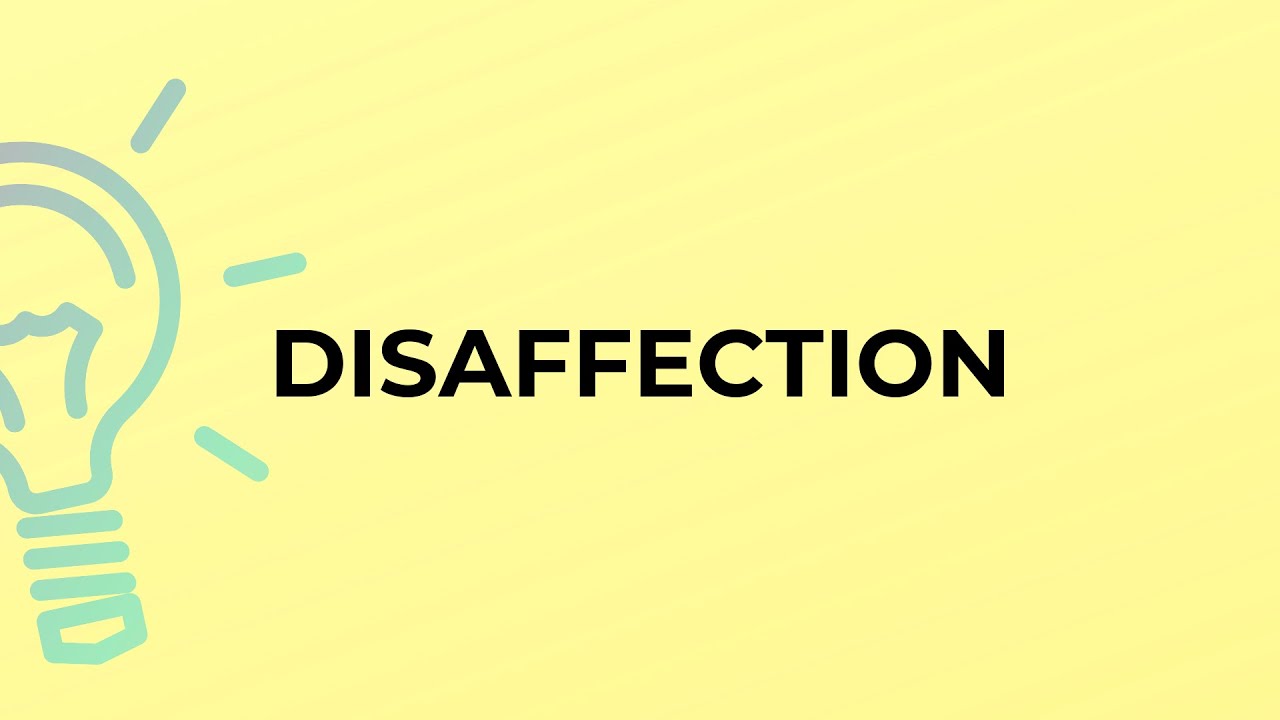 What is the meaning of the word DISAFFECTION? - YouTube