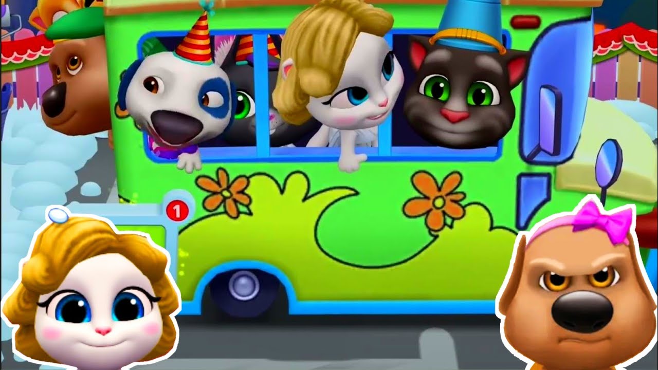 My talking tom Bus 🚌 traveling #tomandjerry #iosgames #talkingtom # ...