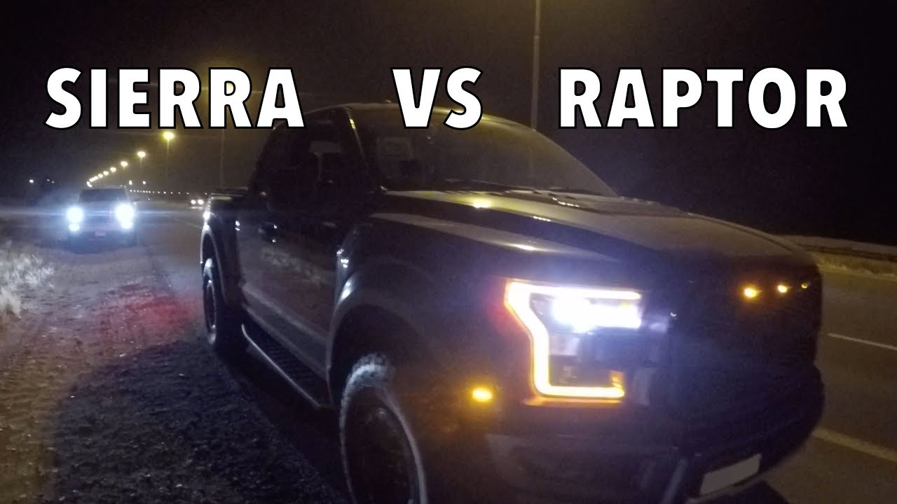 2016 GMC SIERRA VS 2017 FORD RAPTOR! - YouTube
