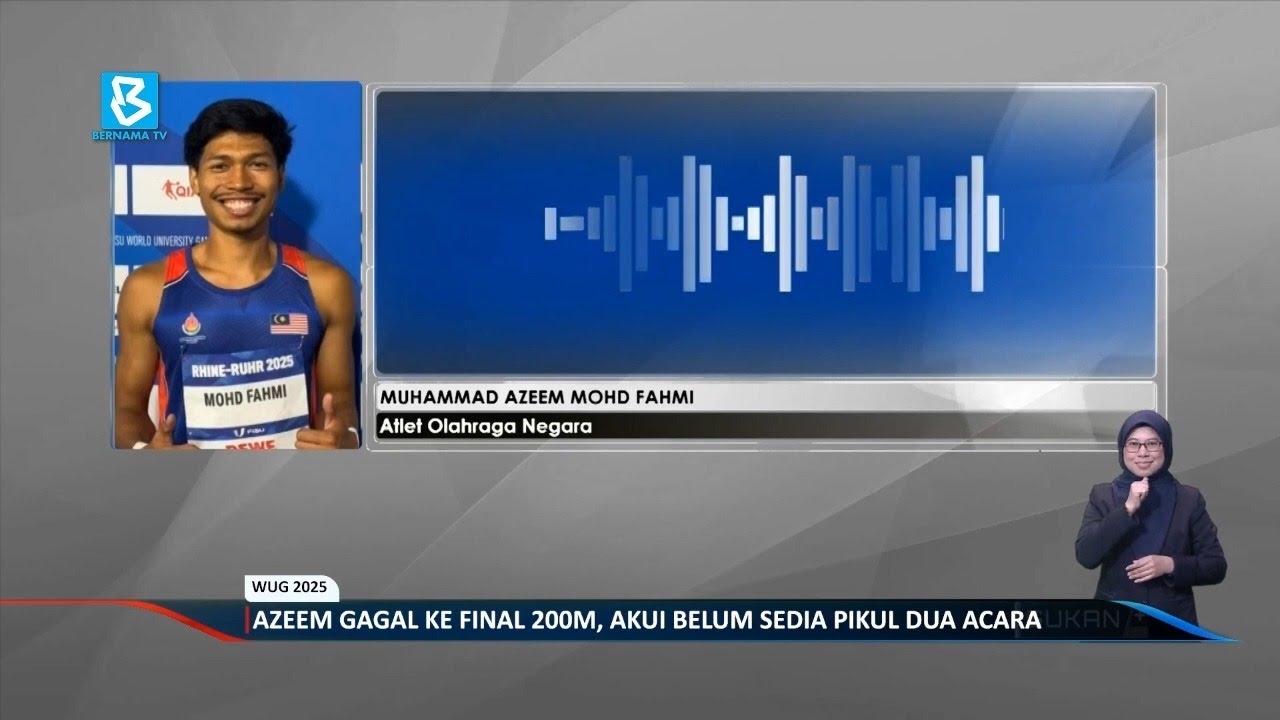 Azeem gagal ke final 200m, akui belum sedia pikul dua acara - YouTube