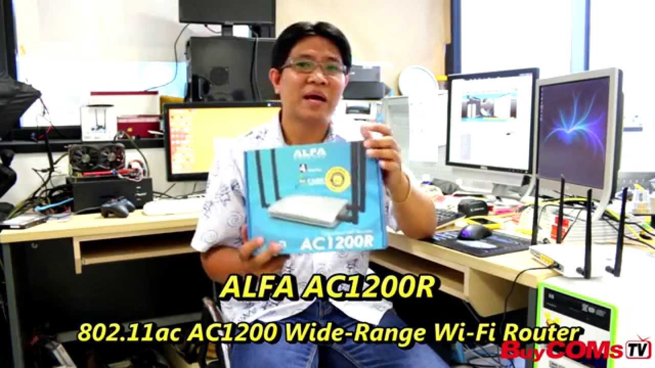 ALFA AC1200R Reviews dual band 2.4GHz+5GHz - YouTube