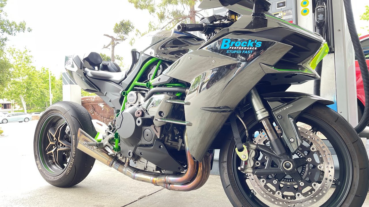 Riding a 320 HP Ninja H2R !!! - YouTube