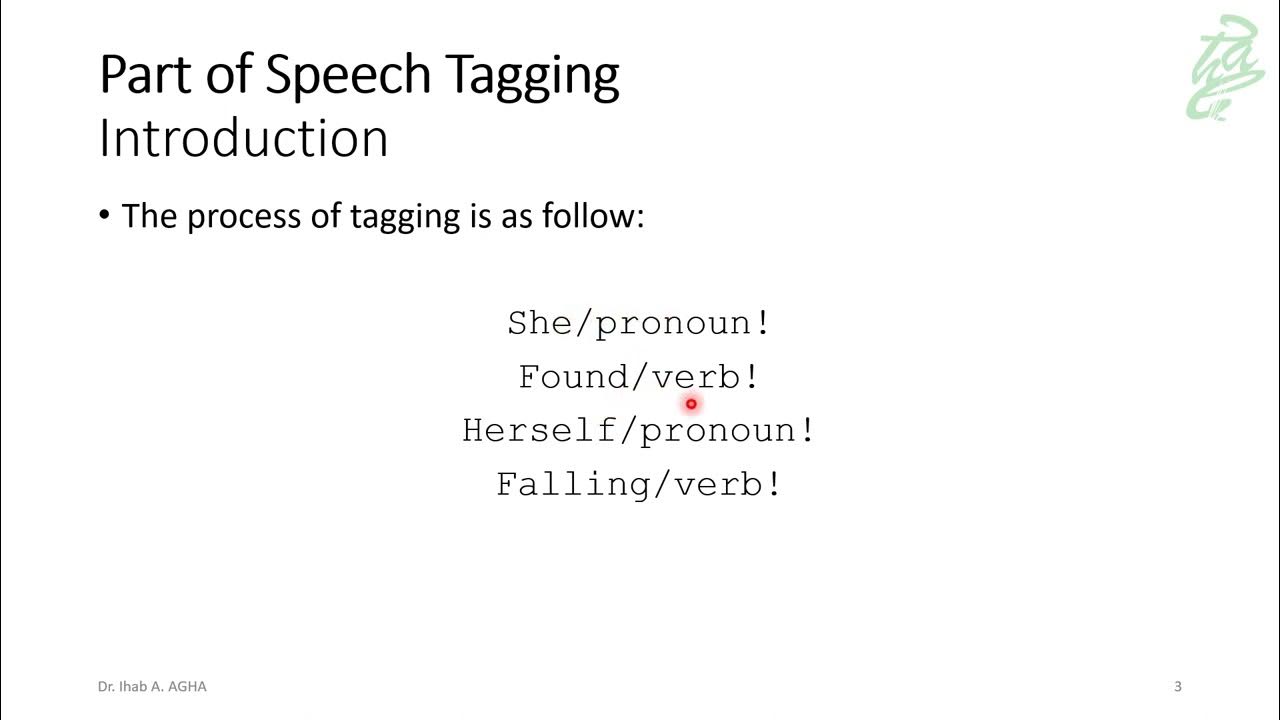 034 - NLP: Introduction to POS Tagging - YouTube
