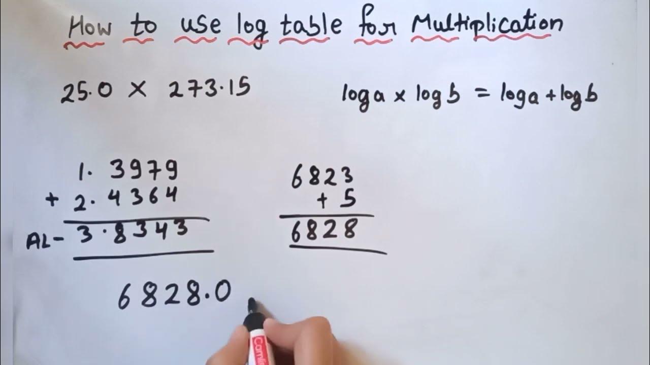 How to use log table for multiplication - YouTube