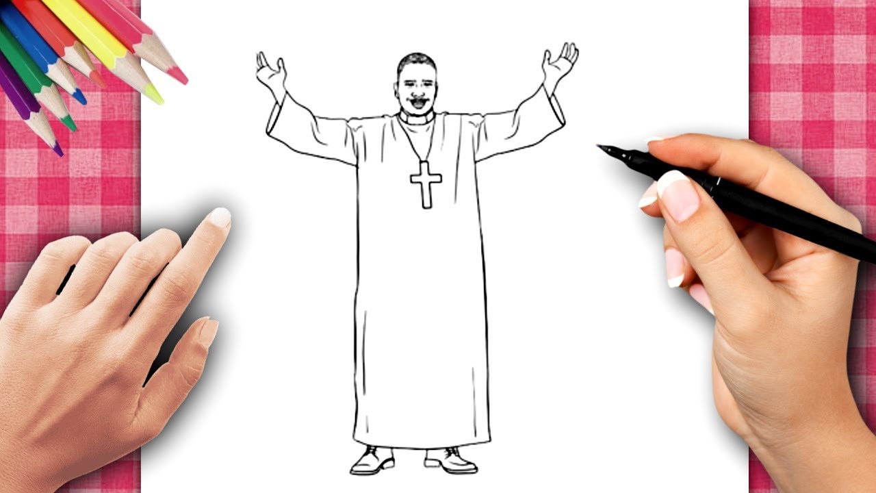 CÓMO DIBUJAR UN SACERDOTE - YouTube