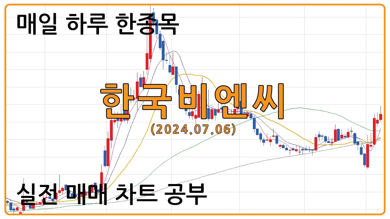 한국비엔씨 주식 차트분석 테마주 투자 단타 단기매매 스윙 중장기 눌림목 개미 투자자 직장인 트레이딩