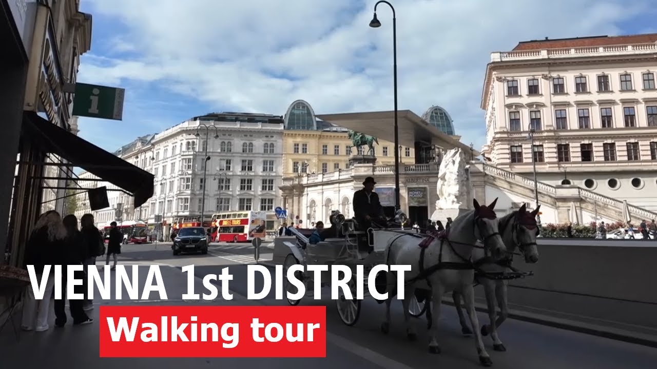 Vienna 1st district morning walk from Stephansplatz to Parliament ...