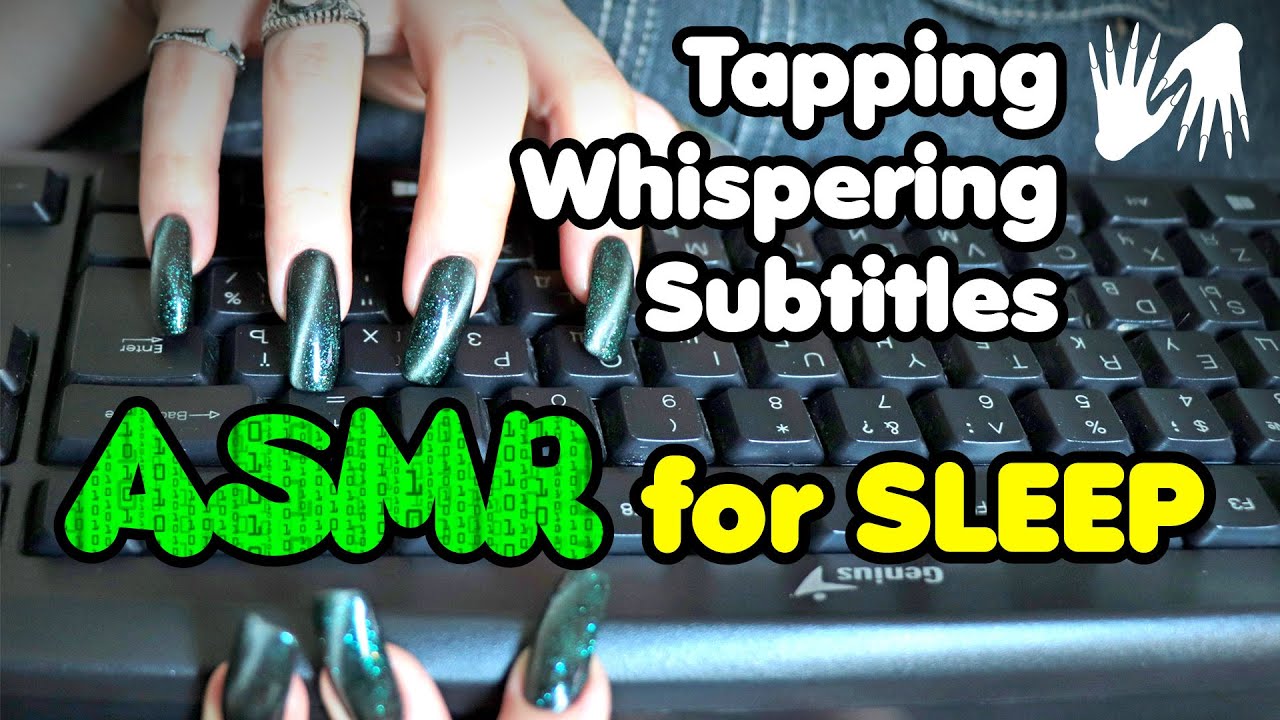 ASMR for sleep. Keyboard typing. Tapping, whispering. Long nails - YouTube