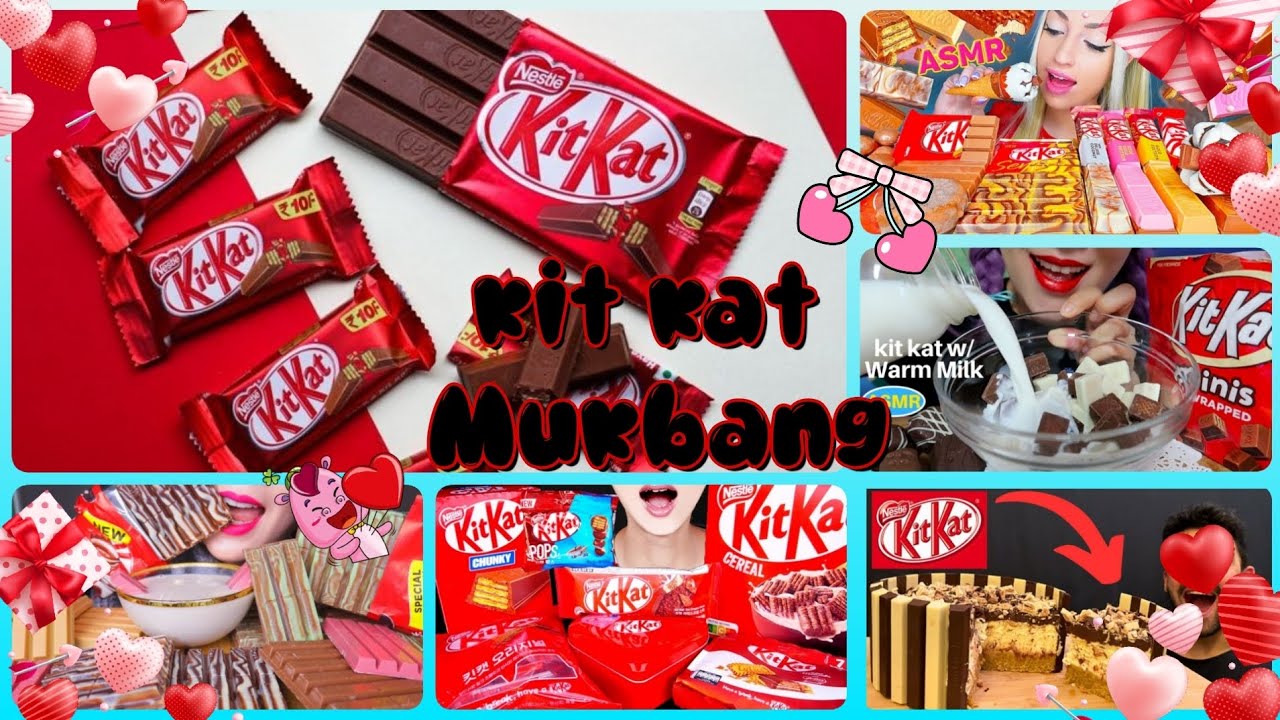 Asmr Mukbang Eating Kitkat Chocolate 🍫🍒 - YouTube