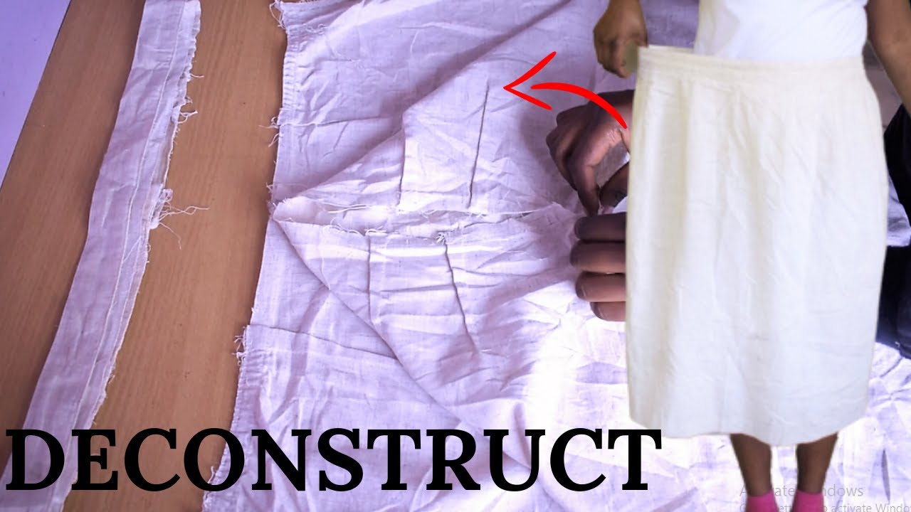 Simple And Quick Way To Resize A Skirt//Clothing Alterations - YouTube