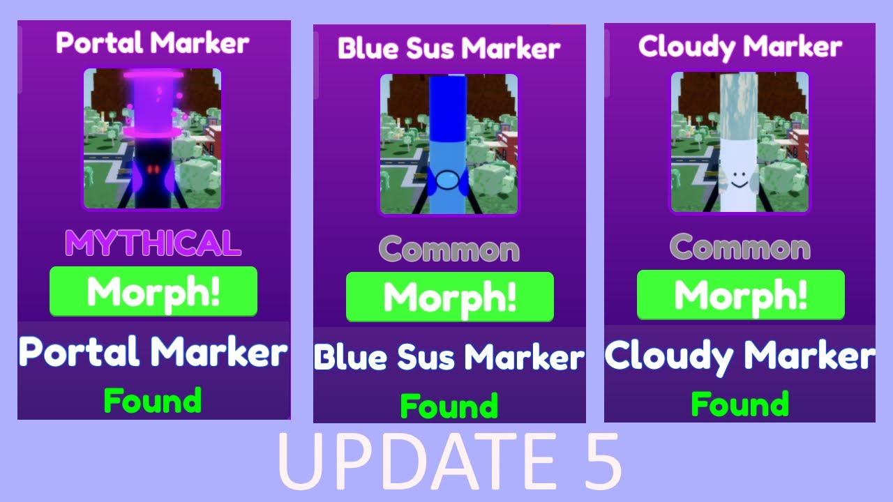 Roblox - Find the Marker Morphs - Portal Marker - Blue Sus Marker ...
