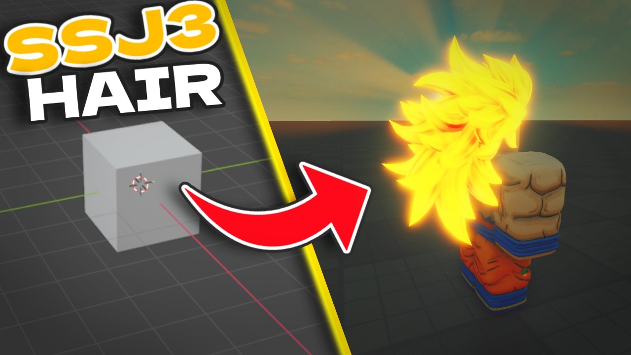 Making Dragon Ball SSJ3 Hair in Roblox! (Blender) - YouTube