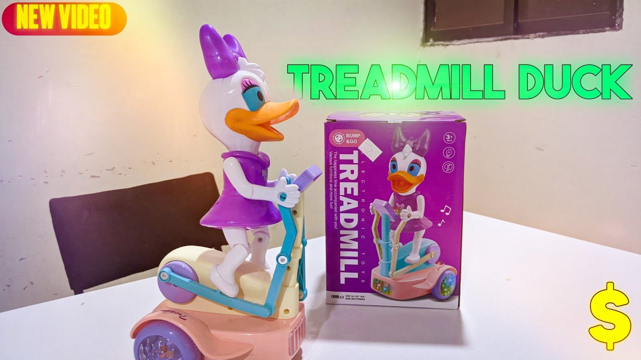 Treadmill cute duck treadmill toy music and light unboxing and review ...