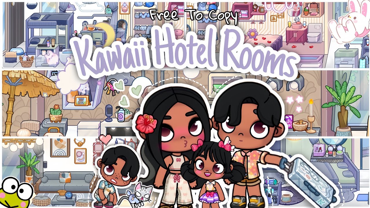 Free kawaii Hotel Rooms design idea🛎️🛋️🛏️ pazu || avatar world house ...
