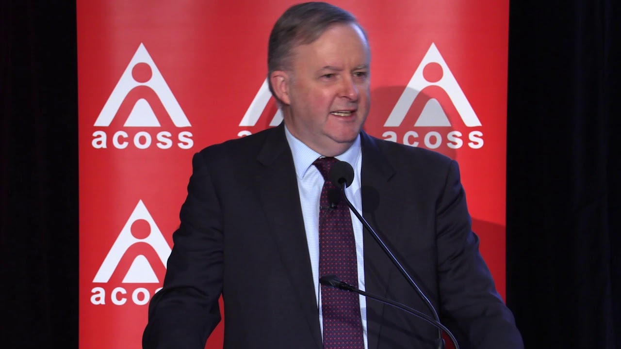 Anthony Albanese, Leader of the Australian Labor Party at the ACOSS ...