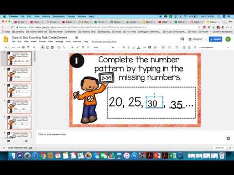 Skip Counting Digital task Cards Walkthrough for Google Drive and ...