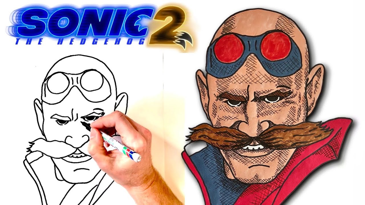 How to Draw Sonic Characters - Dr Eggman Sonic 2 - YouTube