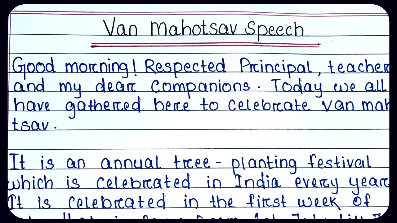 Van Mahotsava Speech In English Festival Of Forests Speech Van van-mahotsava-speech-in-english-festival-of-forests-speech-van