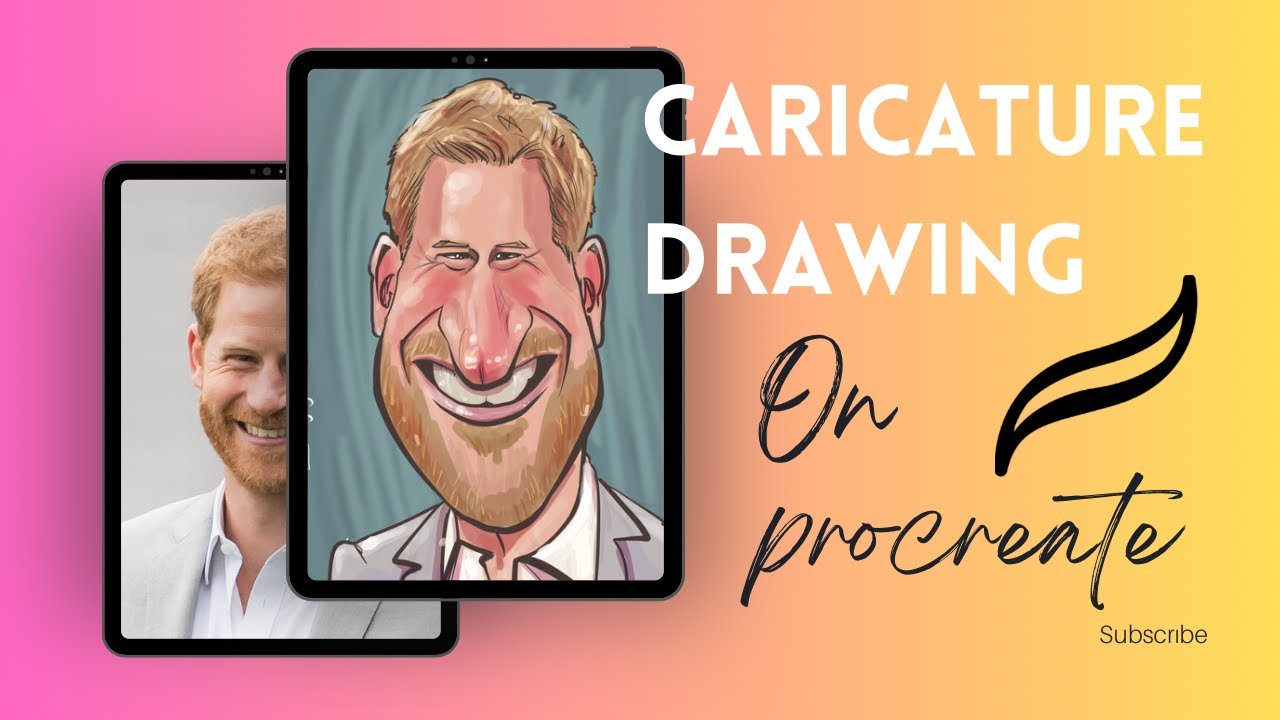 Caricature tips Procreate caricature of Prince Harry #caricature # ...