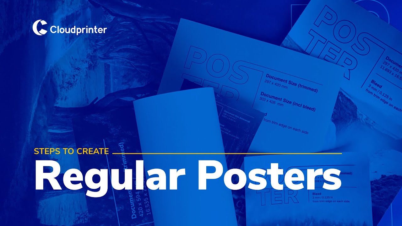 Design Regular posters for printing - YouTube