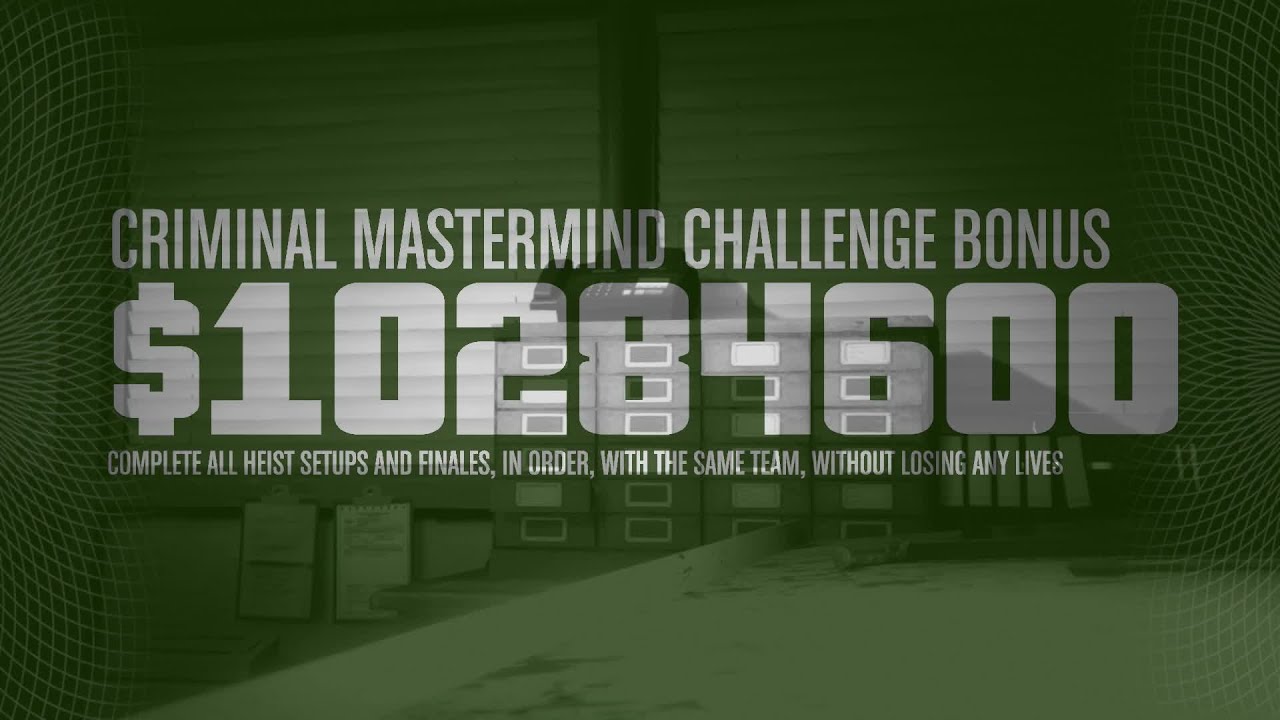 Criminal Mastermind Challenge COMPLETED - Pacific Standard HEIST FINALE ...