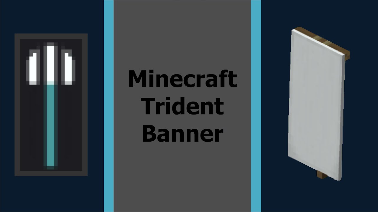 How to make a Trident Banner in Minecraft - YouTube